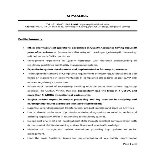 shyam resume new | DOCX
