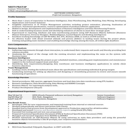 Resume as Dashboard | DOCX