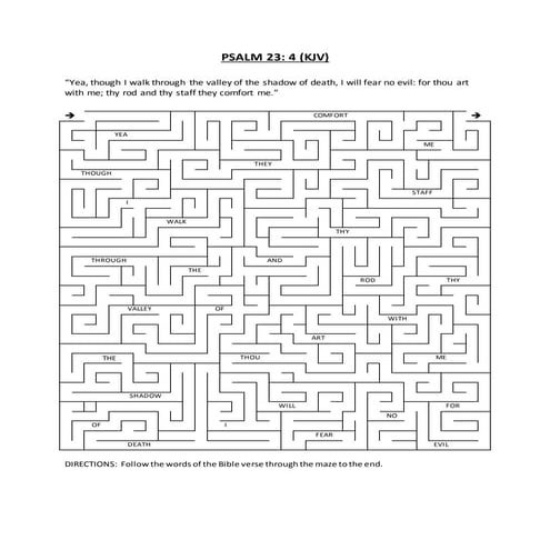 PSALM 23-4 MAZE | DOCX