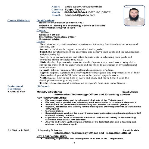 Emad _ Eng. CV | PDF