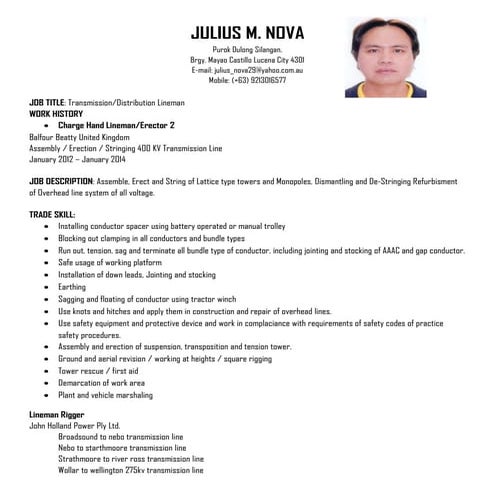 JULIUS NOVA RESUME | DOC