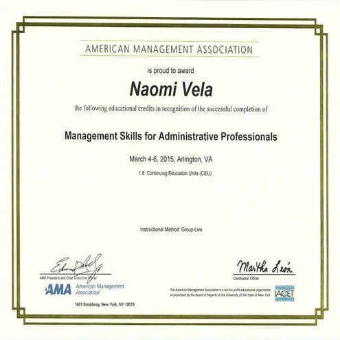 AMA Certificate | PPT