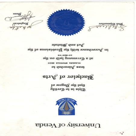 UNIVEN CERTIFICATE | PDF