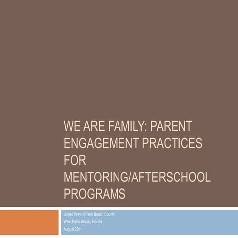 We Are Family-Parent Engagement | PPT