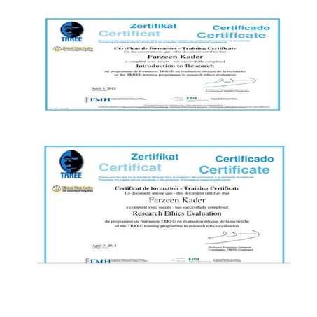 All Ethics Certificates | PDF