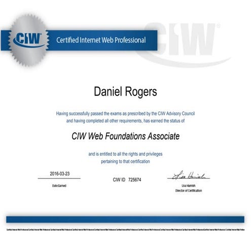 CIW Web Foundations Associate | PDF