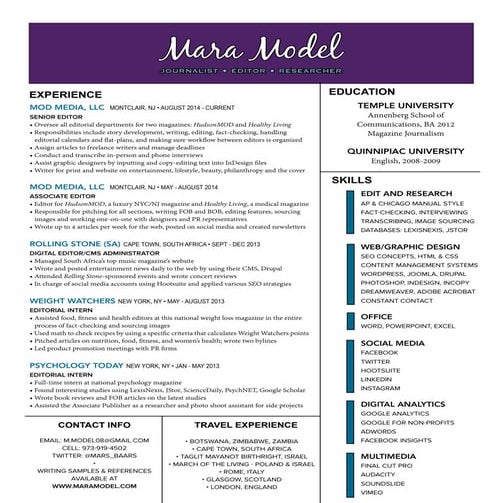 Mara Model_Resume | PDF