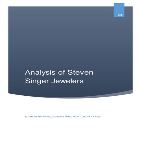 Steven Singer Final Project | DOCX | Sales | Business