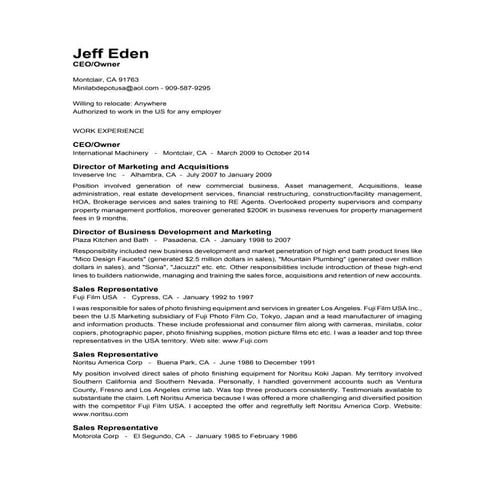 Stuart Coleman CV | DOC