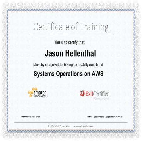 AWS-SYS-OPS Certificate | PPT
