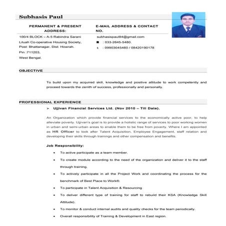 Subhasis_RESUME - Final | PDF