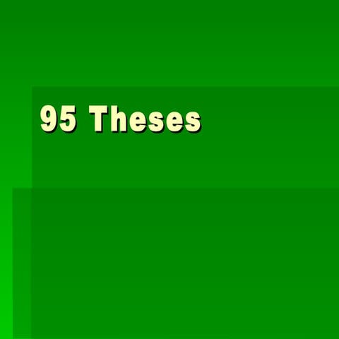 95 Theses | PPT | Law
