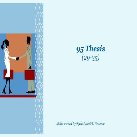 95 Thesis 29 35 | PPT