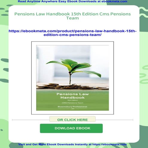 Pensions Law Handbook 15th Edition Cms Pensions Team | PDF