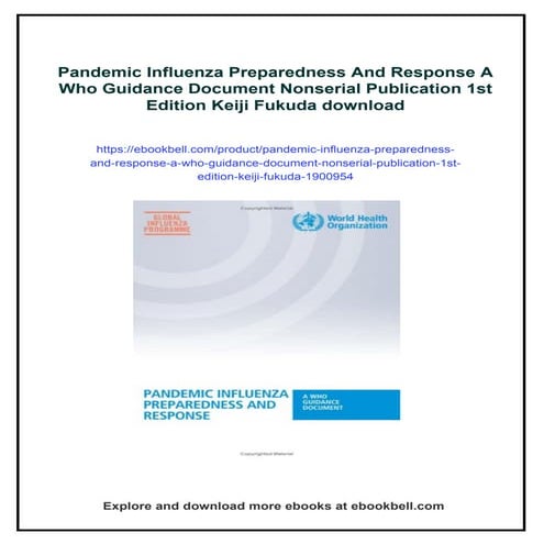Pandemic Influenza Preparedness And Response A Who Guidance Document ...