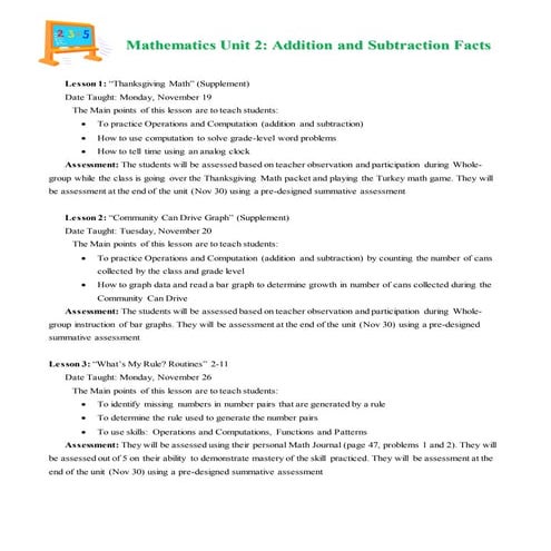 TWS Math Unit Overview | DOCX