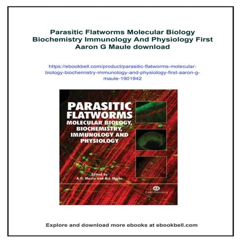 Parasitic Flatworms Molecular Biology Biochemistry Immunology And ...