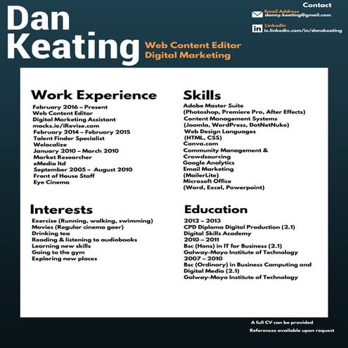 Dan Keating CV | PDF