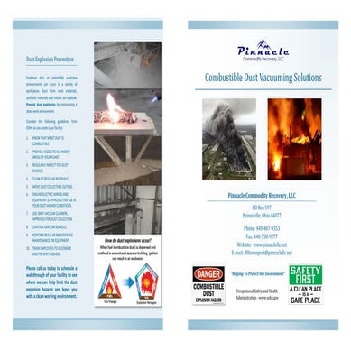 Pinnacle - Explosive Dust Vacuum Service | PDF