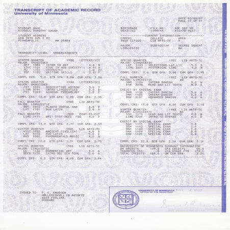 UofM transcript | PDF