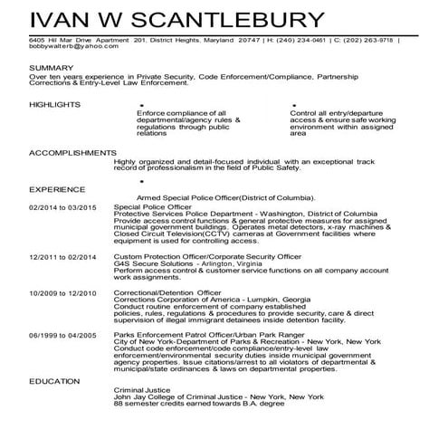 Robert Clifton Resume | DOCX