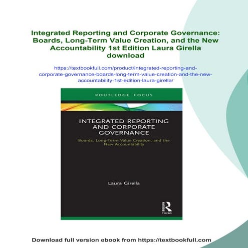 Integrated Reporting and Corporate Governance: Boards, Long-Term Value ...