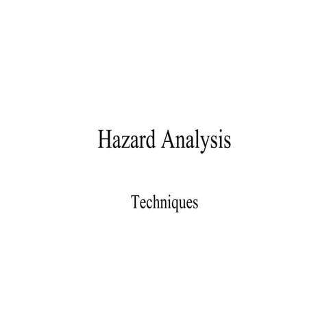 Hazard analysis | PPT