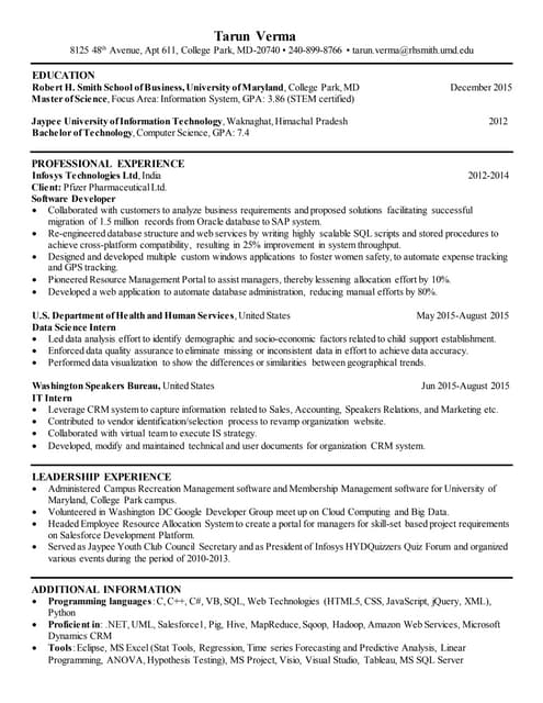 Tarun Verma Resume | PDF Tarun Verma Resume | PDF