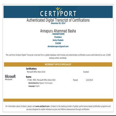 Tlotlego MTA Certificate | PDF