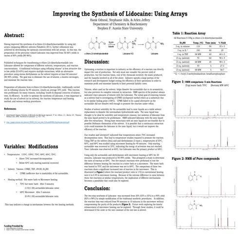 Improving the Synthesis of Lidocaine_2014_Odneal_Aills_Jeffery | PDF