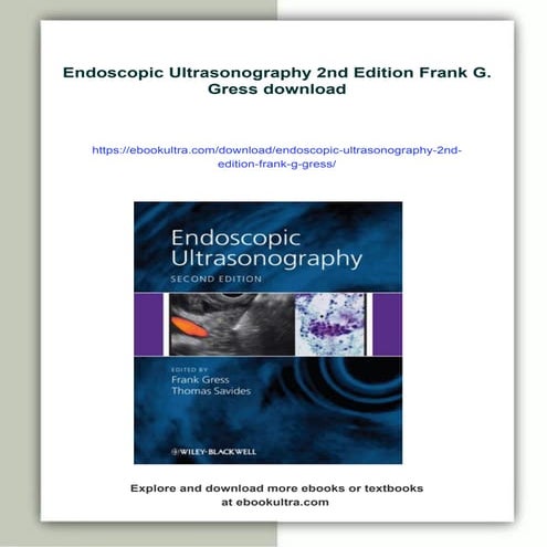 Endoscopic Ultrasonography 2nd Edition Frank G. Gress | PDF