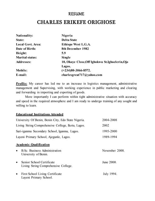 Chris_CURRICULUM VITAE (1) | PDF