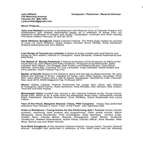 John's Resume February 2015 | DOC