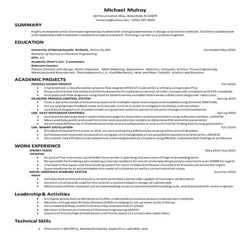 Resume Michael Mulroy | DOCX