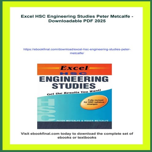 Excel HSC Engineering Studies Peter Metcalfe | PDF