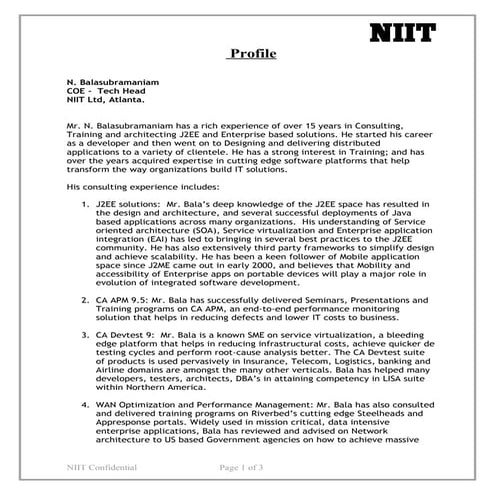 Profile of Bala | PDF