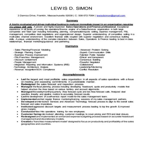 Lewis Simon Resume | DOCX