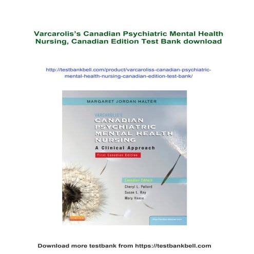 Varcarolis’s Canadian Psychiatric Mental Health Nursing, Canadian ...