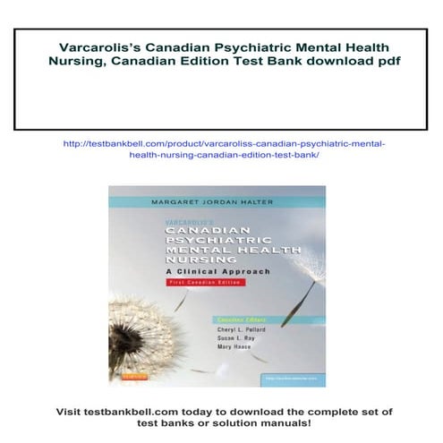 Varcarolis’s Canadian Psychiatric Mental Health Nursing, Canadian ...