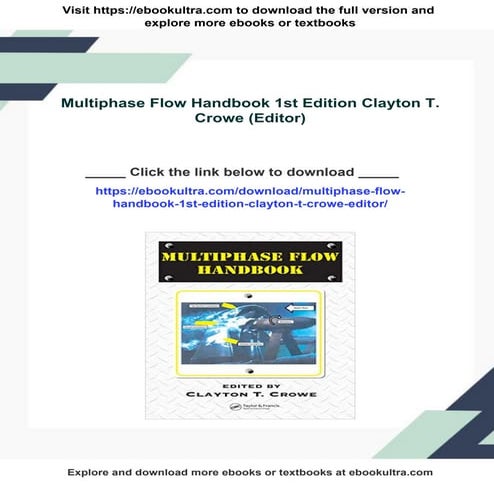 Multiphase Flow Handbook 1st Edition Clayton T. Crowe (Editor) | PDF