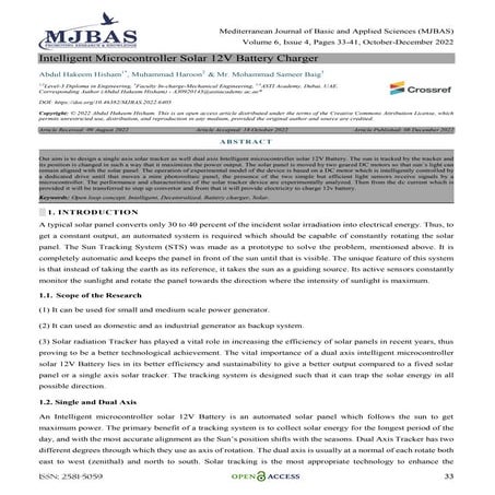 Intelligent Microcontroller Solar 12V Battery Charger | PDF