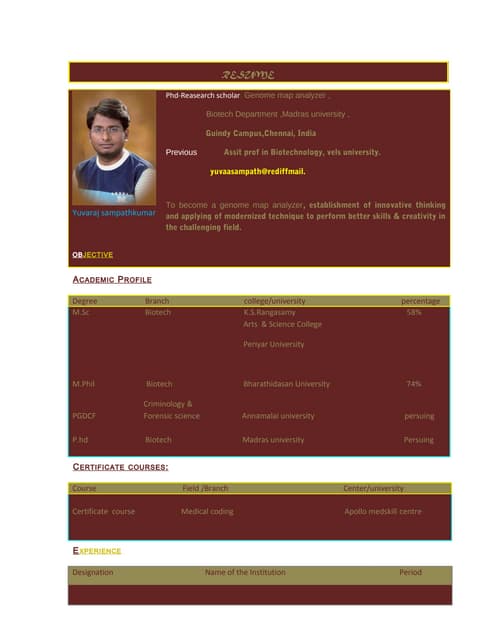 Divya cv Final pdf | PDF | Biotech and Biomedical Industry | Industries