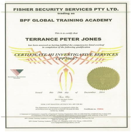 Certificate III - Investigations | PDF