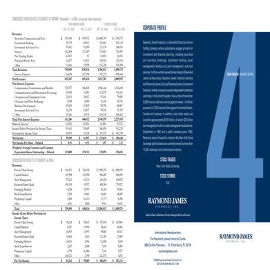 Raymond James 4th Quarter 2008 earnings release | PDF