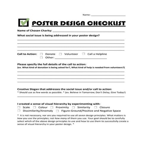 Poster Design Checklist | PDF
