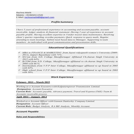 Afzal New Tally Resume | DOCX