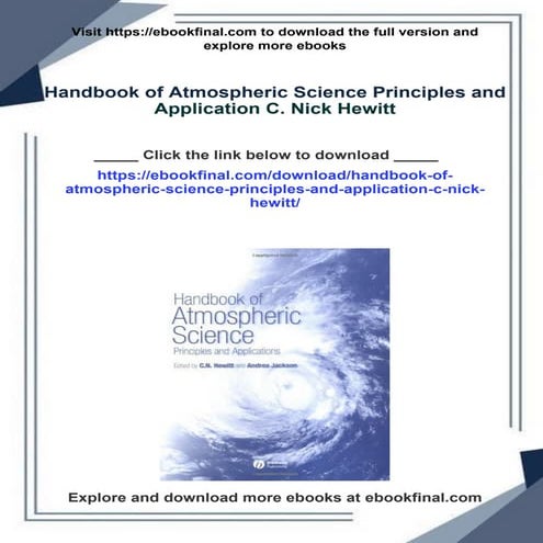 Handbook of Atmospheric Science Principles and Application C. Nick ...