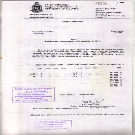B.Sc_academic Transcript_Peter | PDF