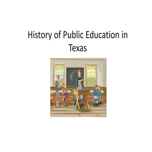 History of Public Education in Texas | PDF