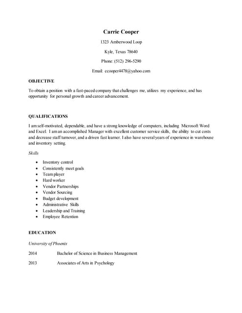 Darius Roberts Resume 2016Revised | PDF